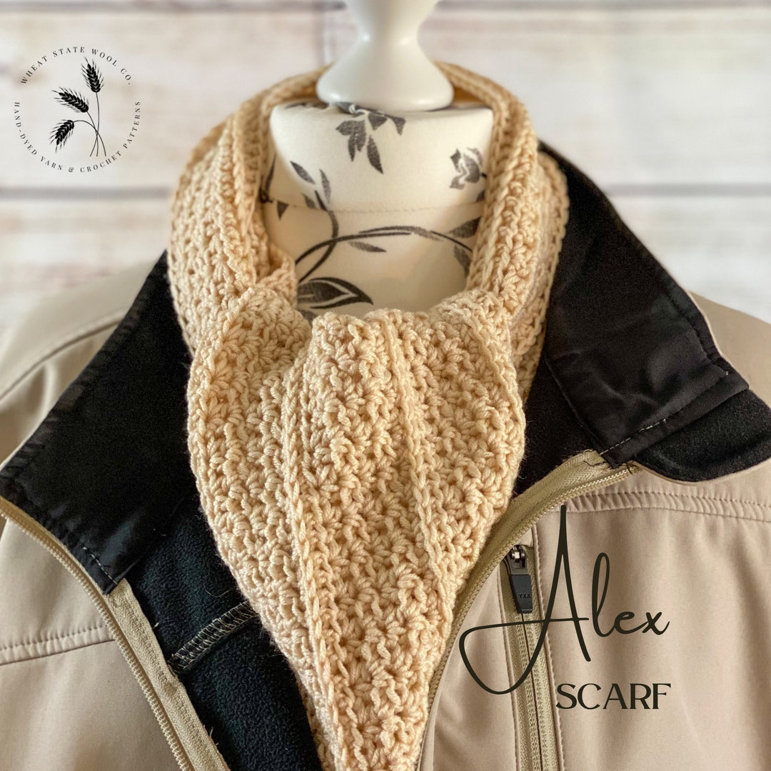 Alex Scarf Crochet Pattern | Scarf Crochet Pattern Digital Download - Etsy