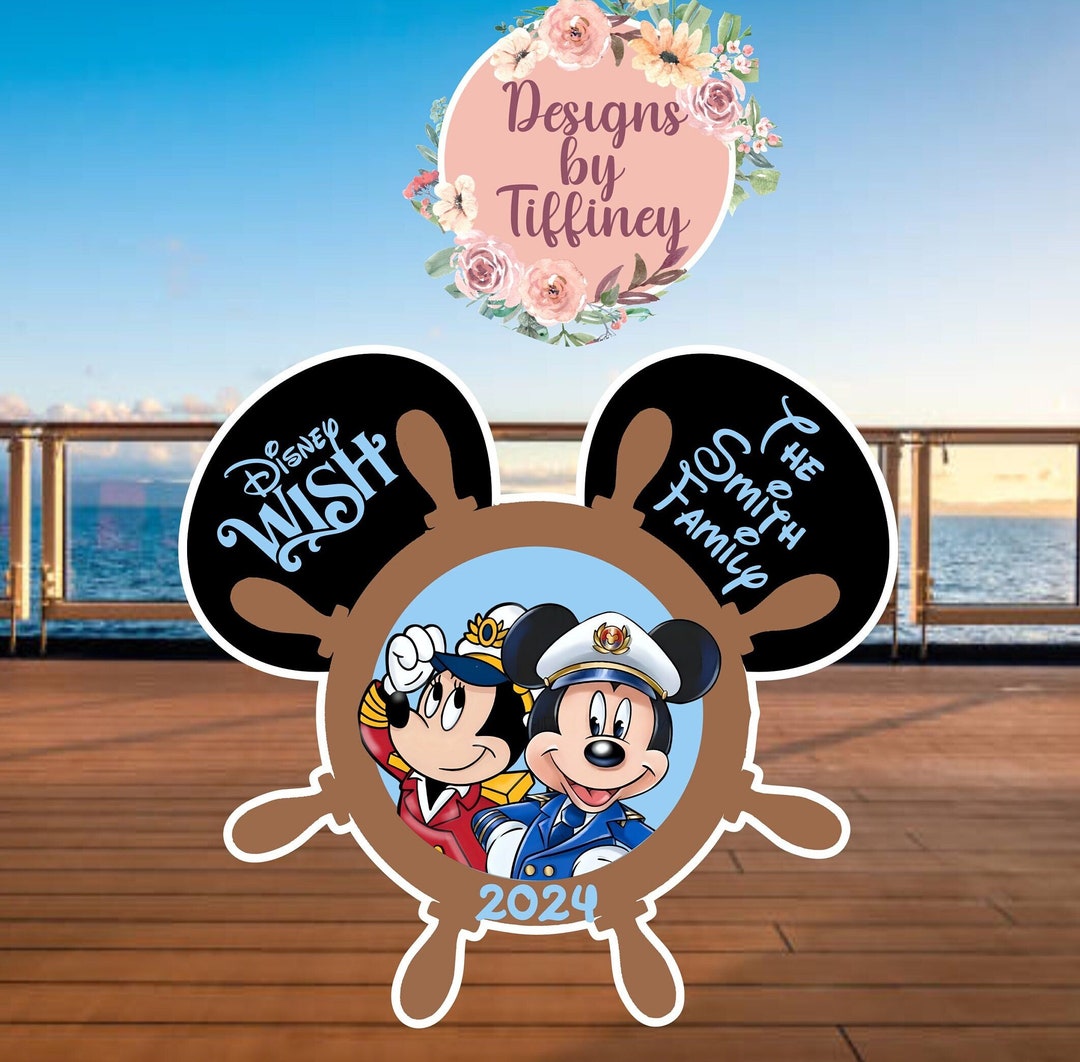 Personalized Mickey and Minnie Mouse Ship Wheel DCL Family Vacation ...