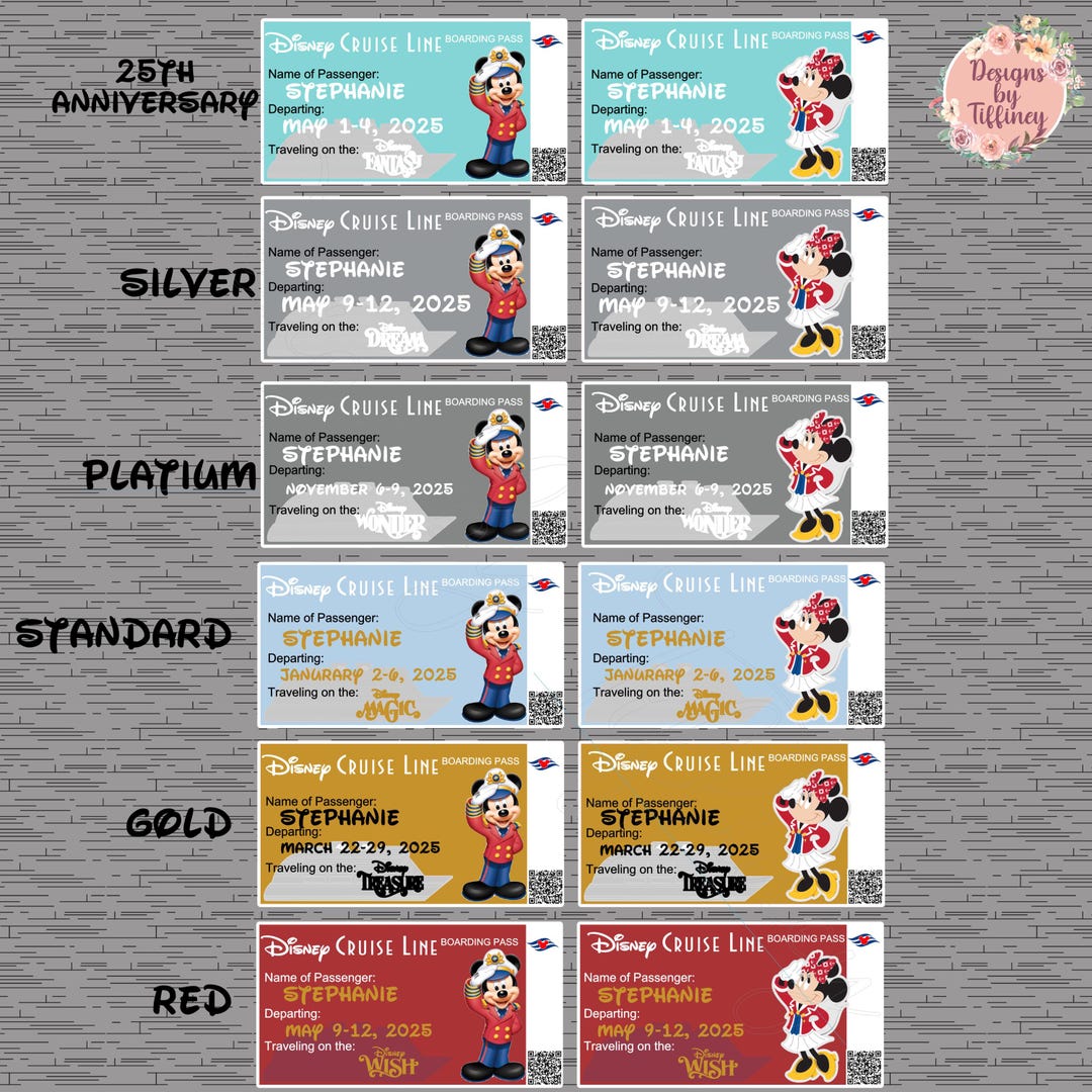 Disney Cruise Line Boarding Pass Cruise Door Magnets - Etsy
