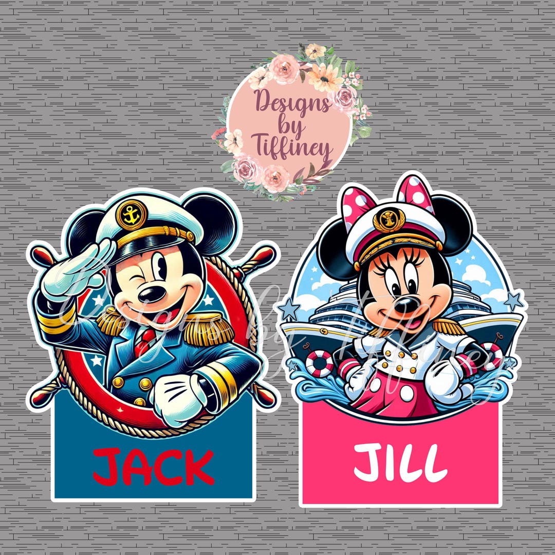 Captain Mickey Salutes Disney Cruise Door Magnets - Etsy