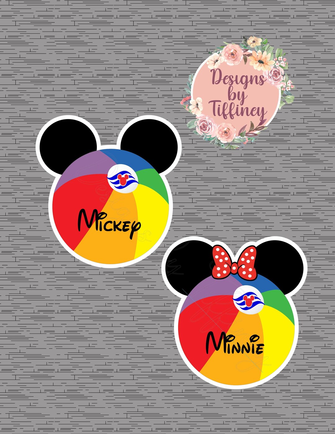 Mickey and Minnie Beach Balls for Cruise Door Magnets - Etsy