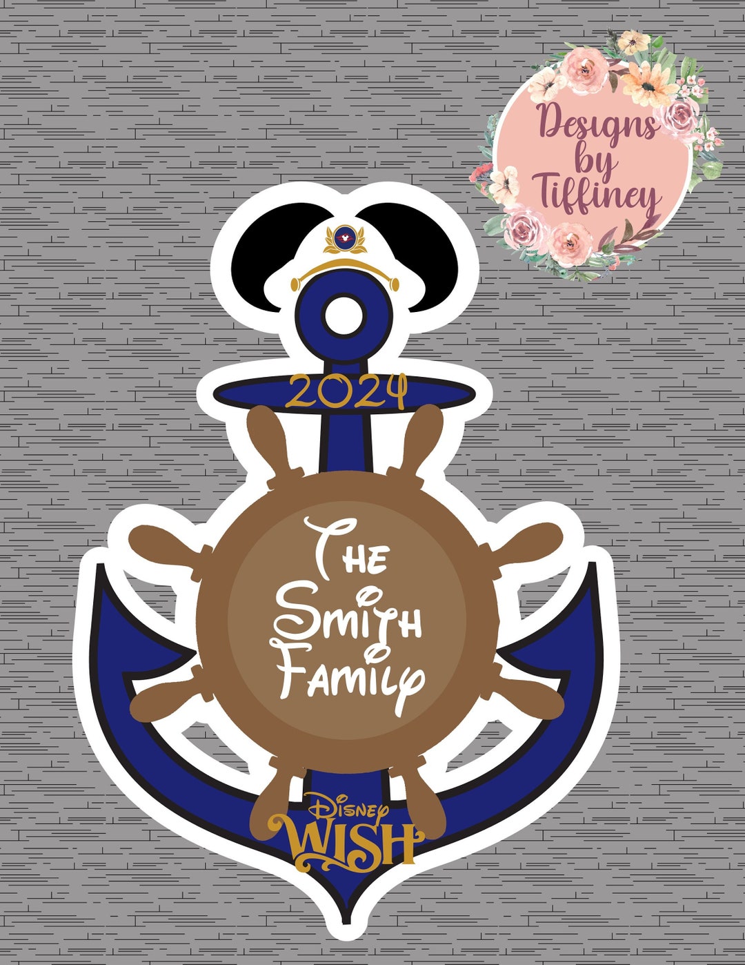 Anchor With Ship Wheel Magnet for Cruise Door - Etsy