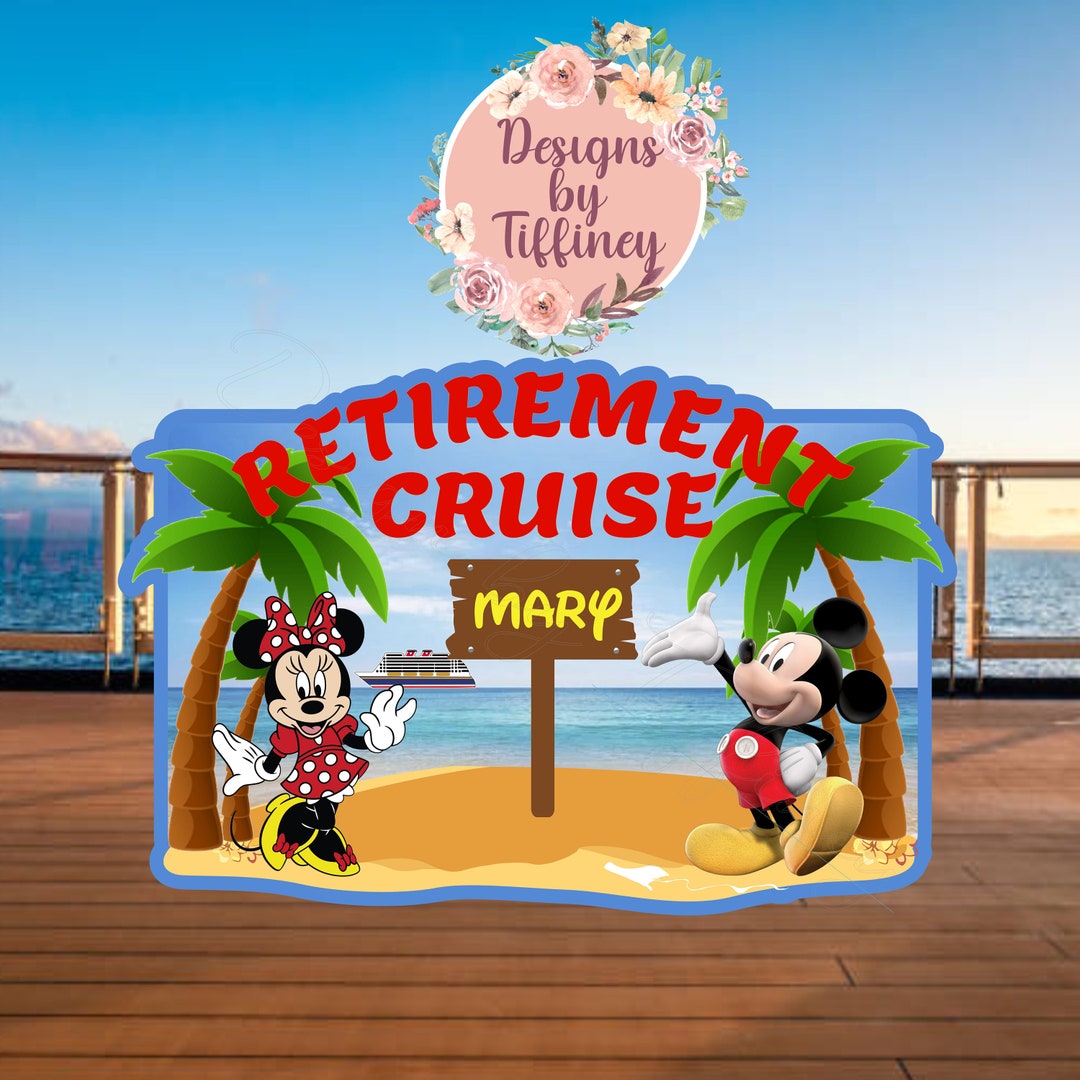 Retirement Cruise Disney Cruise Door Magnets-cruising Into Retirement ...