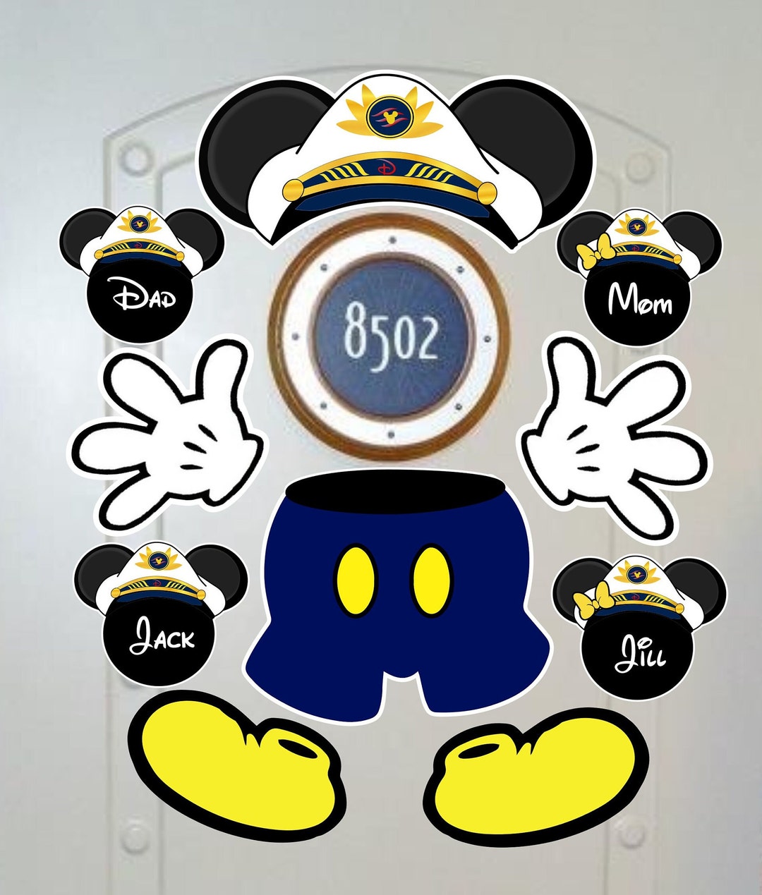 Captain Mickey Cruise Door Magnets - Etsy