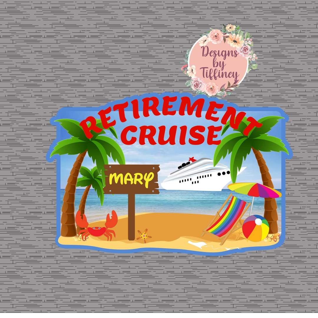 Retirement Cruise Ship Door Magnets-cruising Into Retirement - Etsy