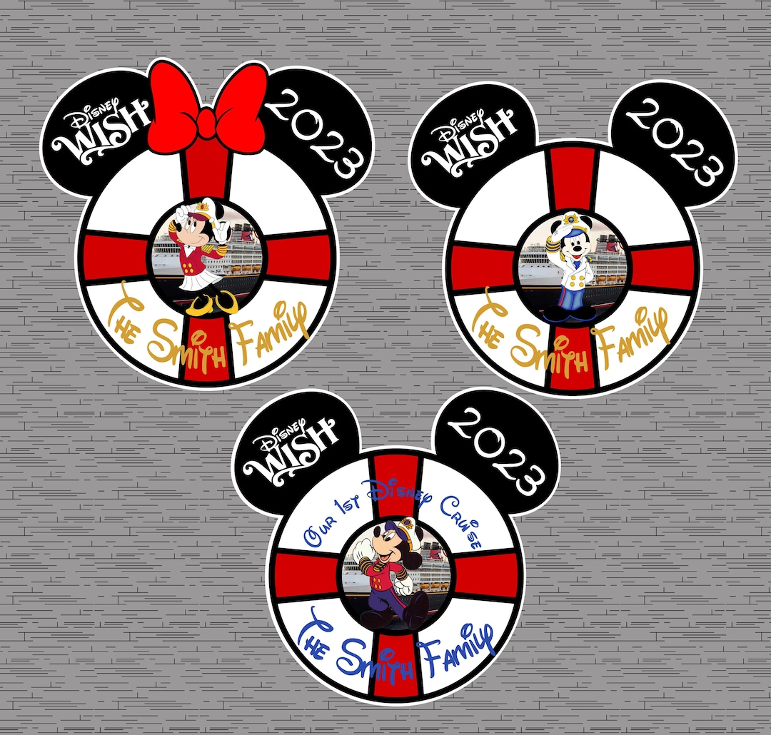 Mickey or Minnie Life Preserver Personalized Cruise Door Magnets - Etsy