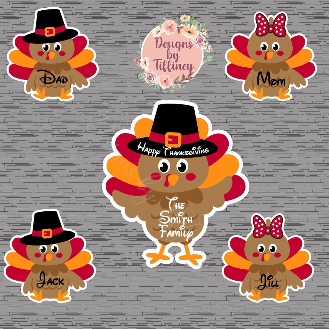 Personalized Happy Thanksgiving Turkey Front of Ship Cruise Door Magnet ...