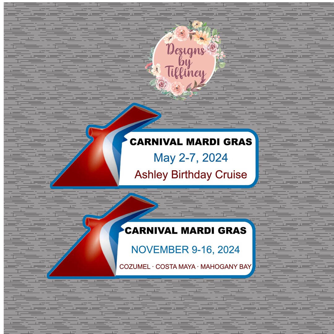 Carnival Name Tag Cruise Door Magnets - Etsy