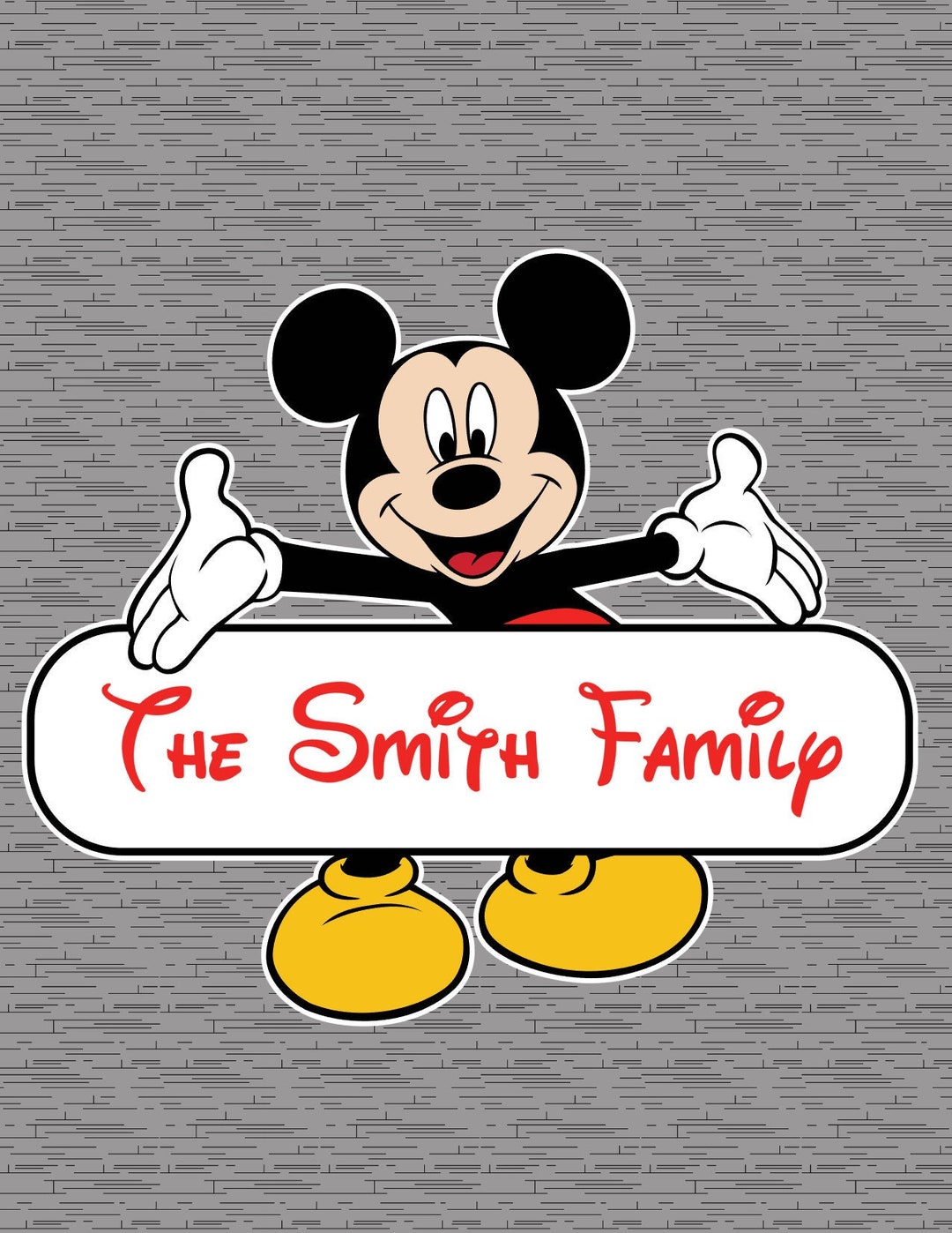 Mickey Family Name Tag Cruise Door Magnet - Etsy