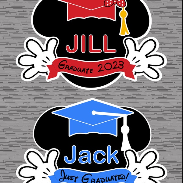 Mickey Mouse Graduation Sticker - Etsy