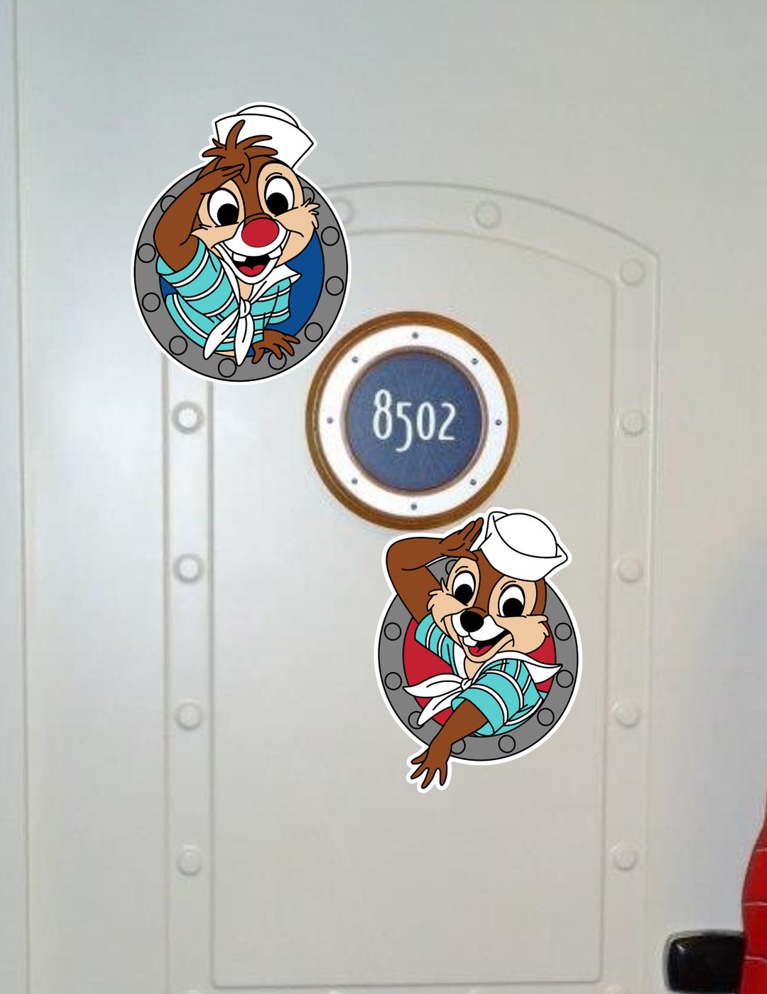 25th Anniversary at Sea Porthole Chip and Dale Door Magnets - Etsy