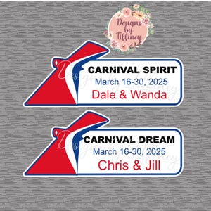 Carnival Name Tag Cruise Door Magnets - Etsy
