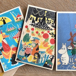Moomin, Wooden Card, Theme Moomin Carneval - Etsy