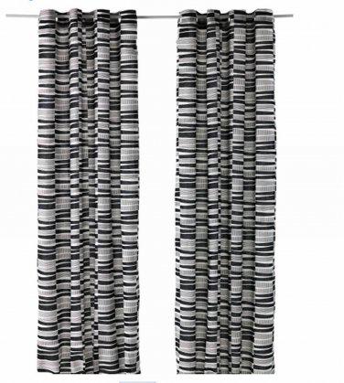 IKEA Lappljung Rand Curtain, Drapes, Black and White MODERN Pattern - Etsy