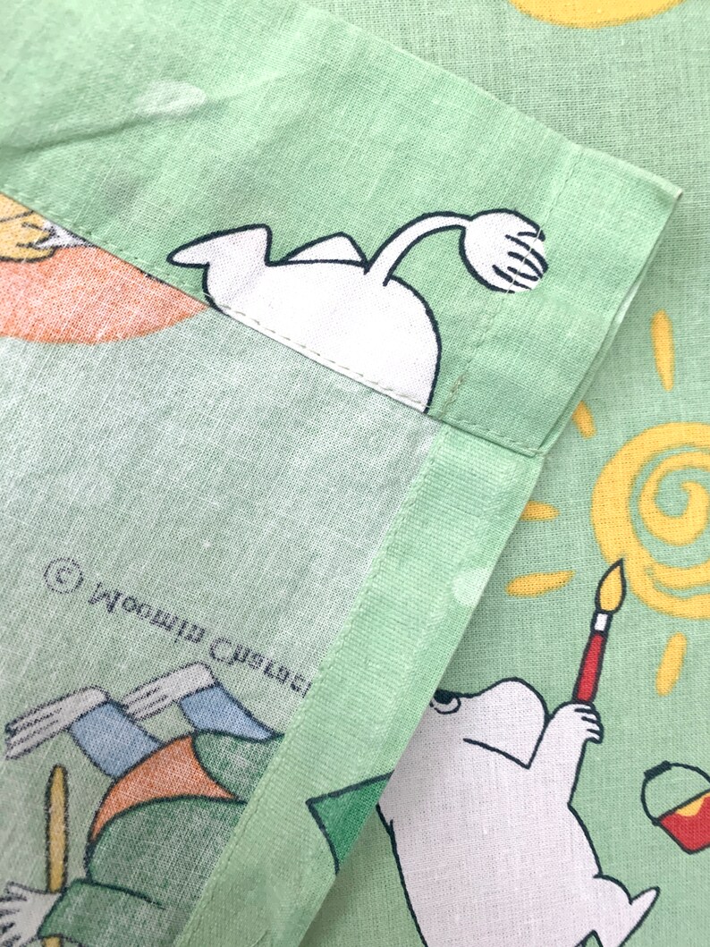Finlayson Curtain Valance Vintage Moomin Fabric Curtain Panel Cotton ...