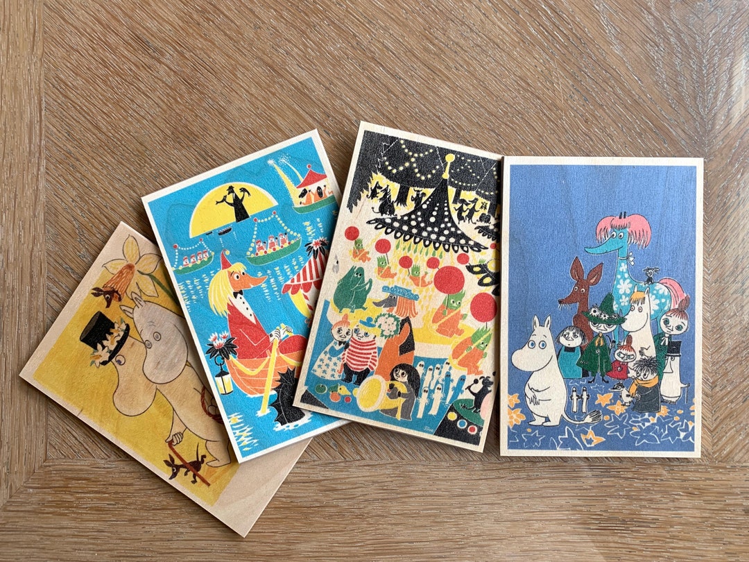 Moomin, Wooden Card, Theme Moomin Carneval - Etsy