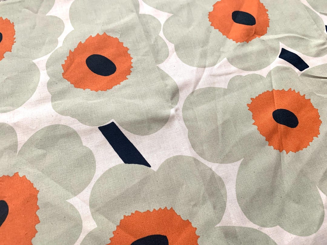 Marimekko, "small Unikko" - Flower Pattern, Cotton Piece of Fabric ...