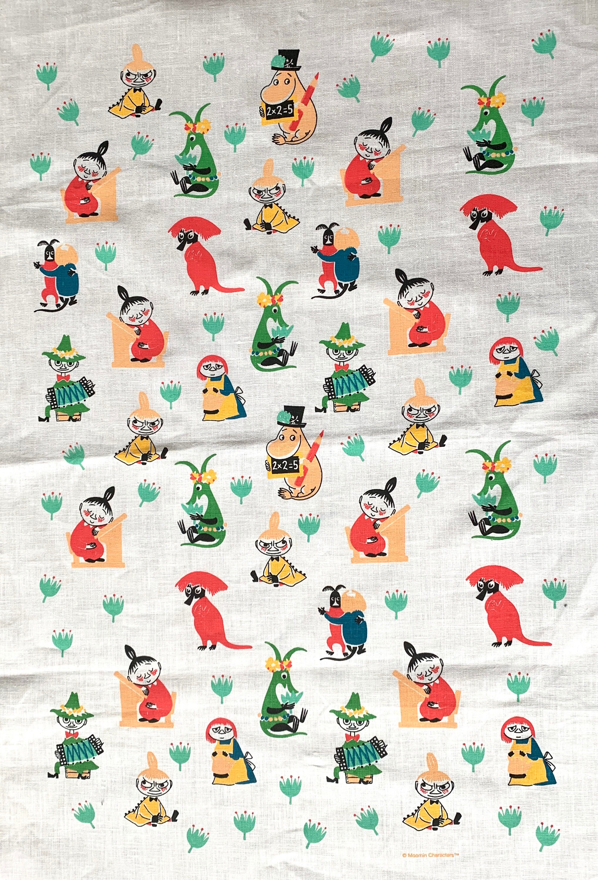 Moomin 50's Pattern Kitchen Towel Tea Towel Retro School - Etsy