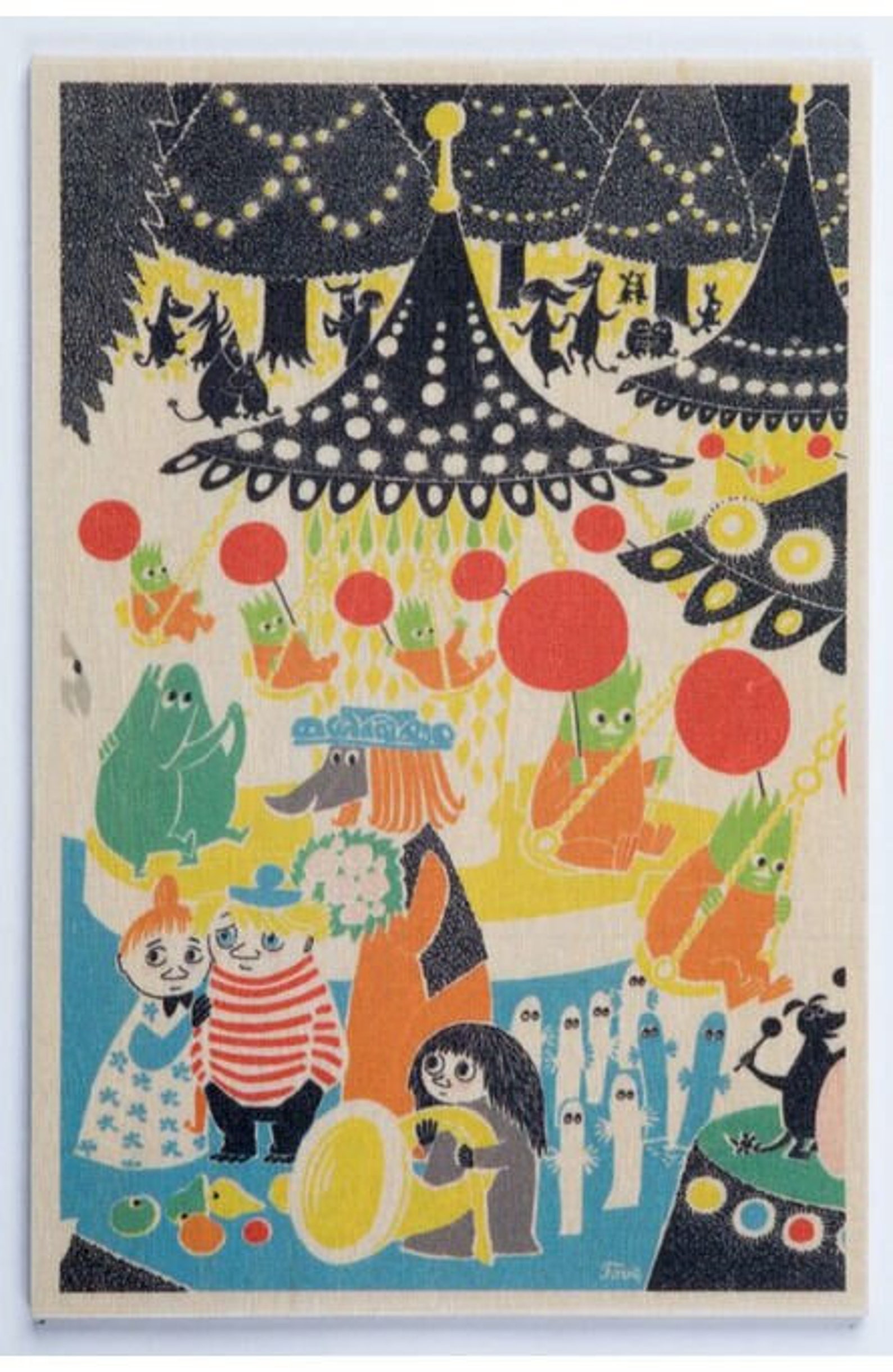Moomin, Wooden Card, Theme Moomin Carneval - Etsy