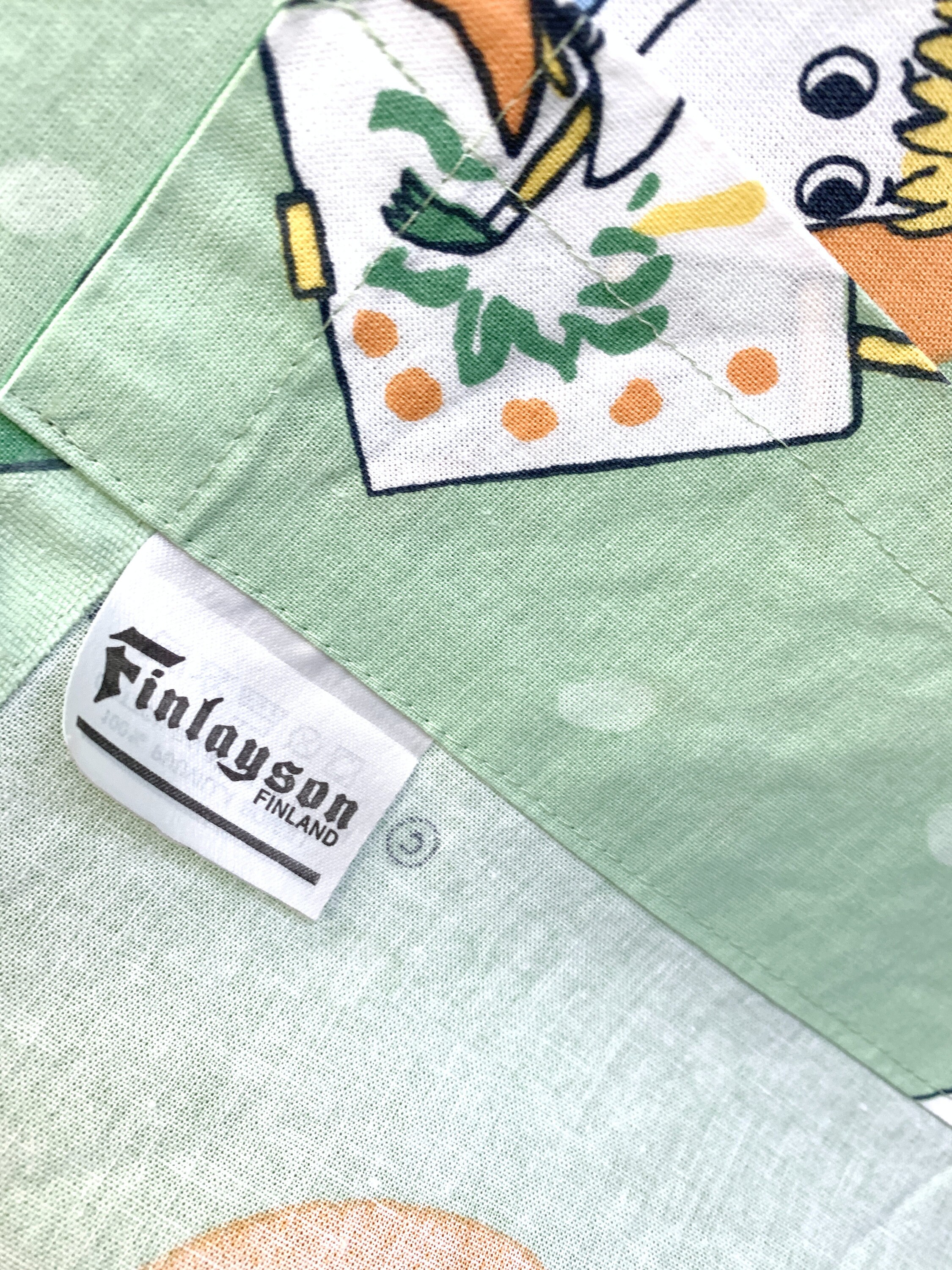Finlayson Curtain Valance Vintage Moomin Fabric Curtain Panel Cotton ...