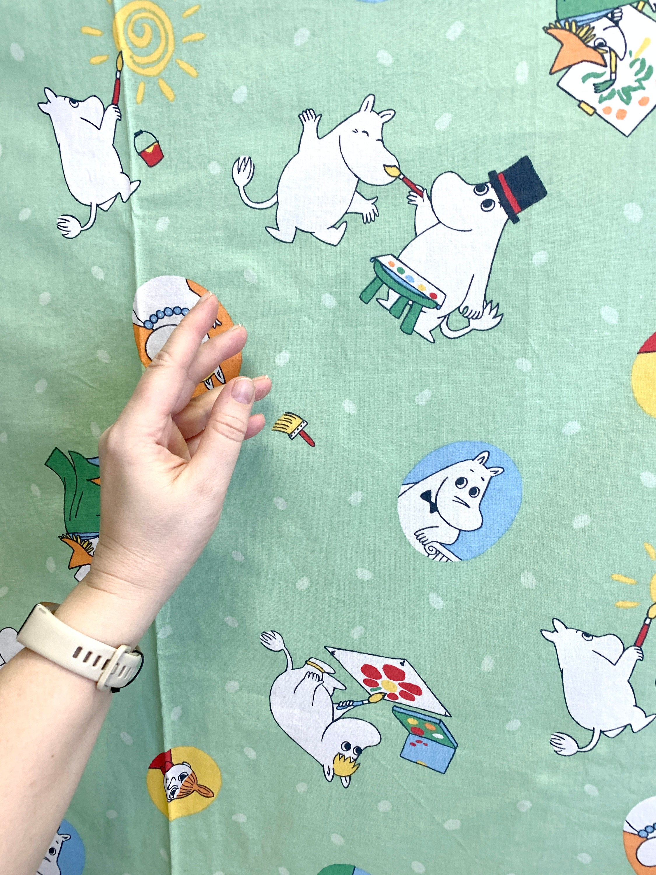 Finlayson Curtain Valance Vintage Moomin Fabric Curtain Panel Cotton ...