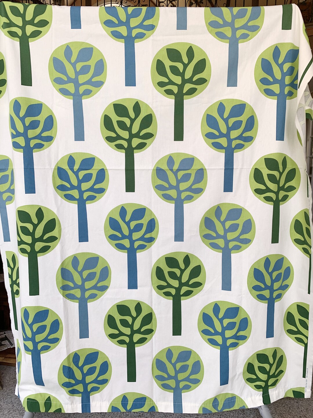 Vintage, Helen Trask, Trees, Colours Blue and Green Green, Ikea - Etsy