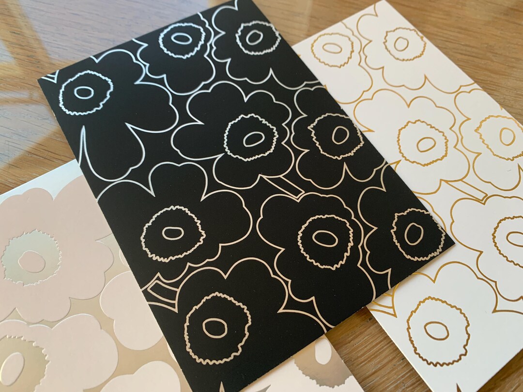 Timeless, Marimekko Unikko Pattern, Postcard Set From Finland - Etsy