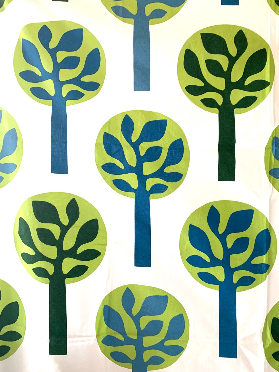 Vintage, Helen Trask, Trees, Colours Blue and Green Green, Ikea - Etsy