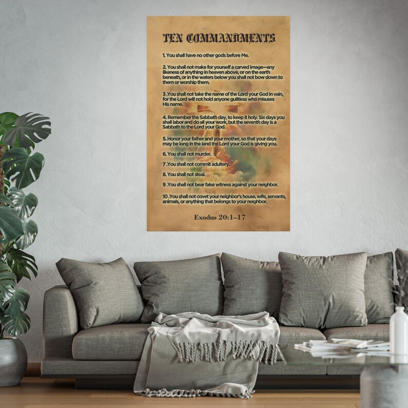 Ten Commandments Poster for Classroom Perfect Educational Decor - Etsy UK