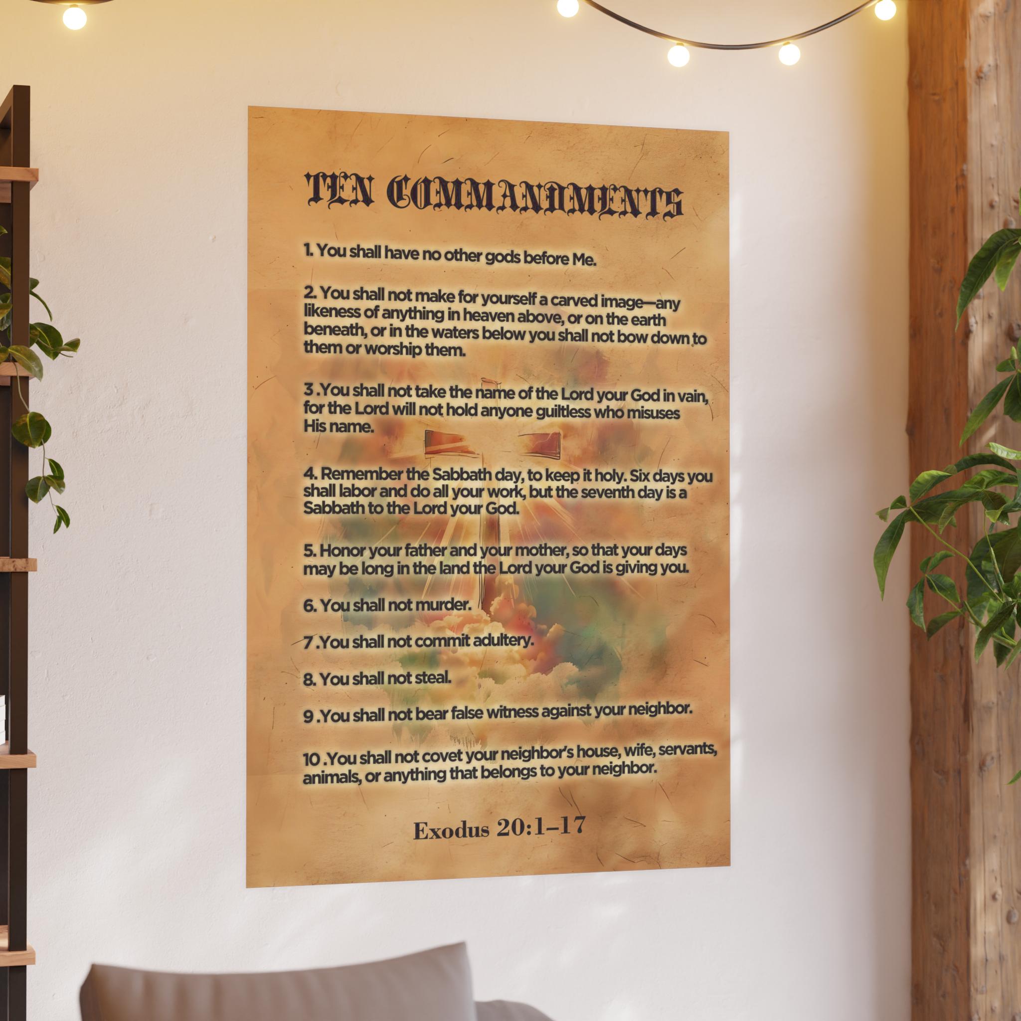 Ten Commandments Poster for Classroom Perfect Educational Decor - Etsy UK