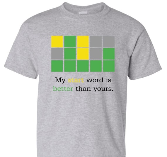 Wordle Start Word Shirt Short Sleeve Unisex Tshirt Wordle - Etsy