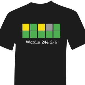 Custom Wordle Shirt | Commemorative Short Sleeve Unisex Tshirt Wordle ...
