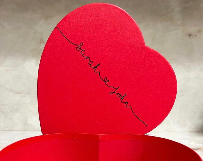 Heart-shaped Gift Box, Heart Box, Personalized Gift Box, Red Gift Box ...