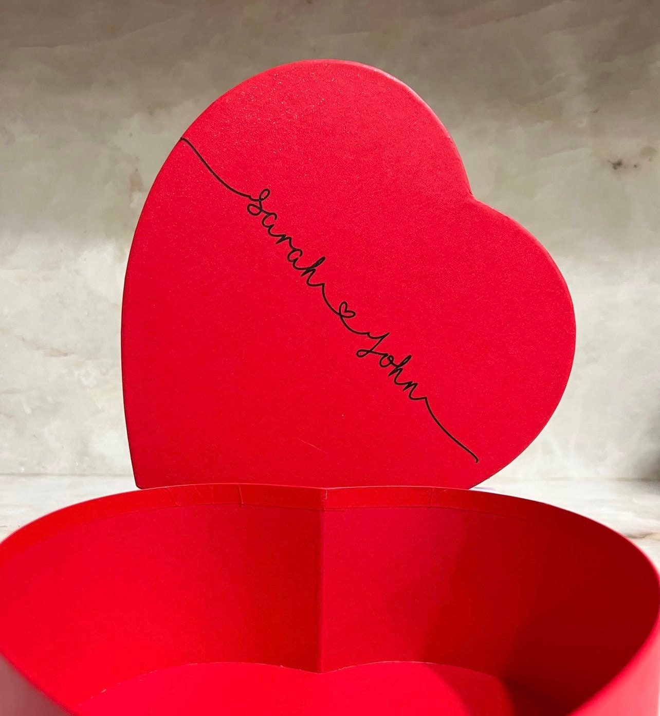 Heart-shaped Gift Box, Heart Box, Personalized Gift Box, Red Gift Box ...
