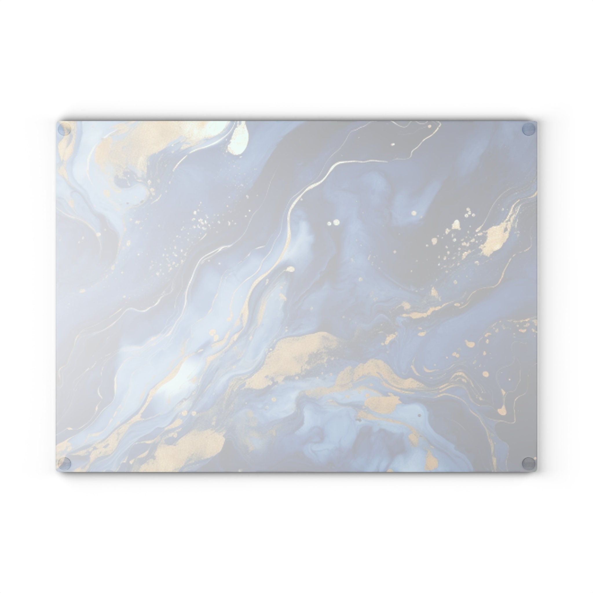 Indigo Blue Marbel Glass Chopping Board Glass Cutting Board - Etsy