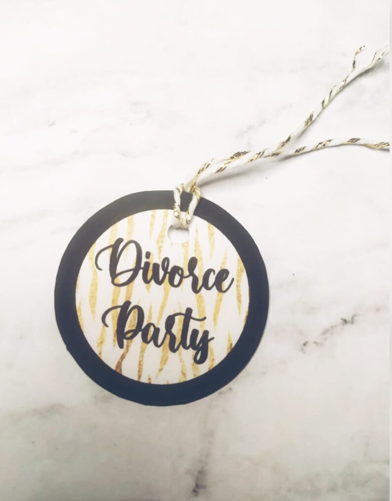Divorce Party Decorations: Gold Animal Print Banner, Cupcake Toppers ...