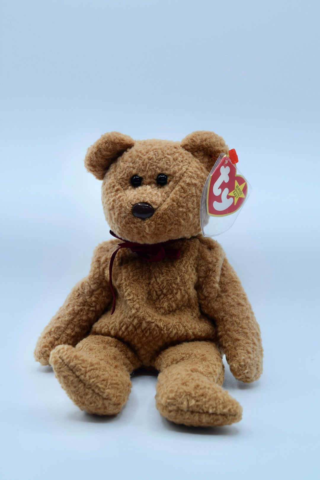 Curly the Bear Beanie Baby With Errors - RARE Surface Wash Sticker on ...