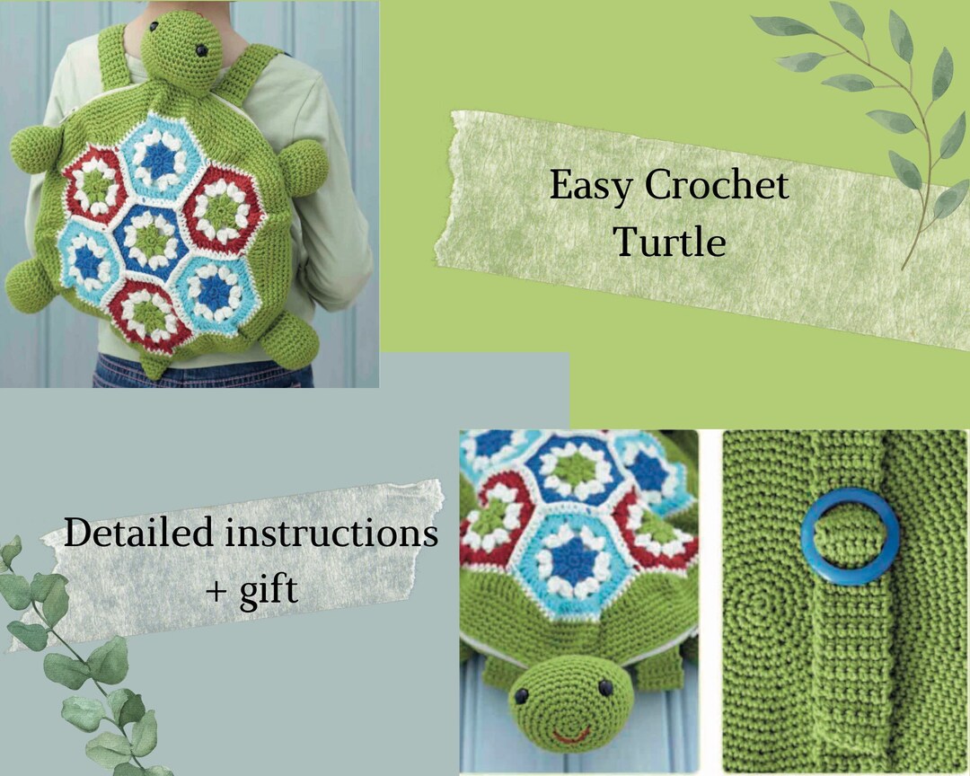 Turtle Backpack Crochet Pattern - Etsy