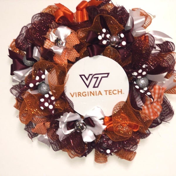 Virginia Tech Wreath - Etsy