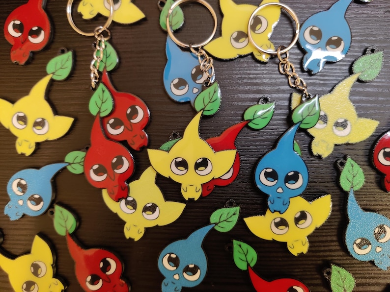 Handmade Pikmin Keychain | Handmade Nintendo Fan Charm - Etsy
