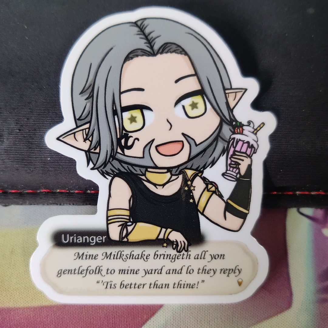 FFXIV Urianger Milkshakes Waterproof Vinyl Sticker - Etsy