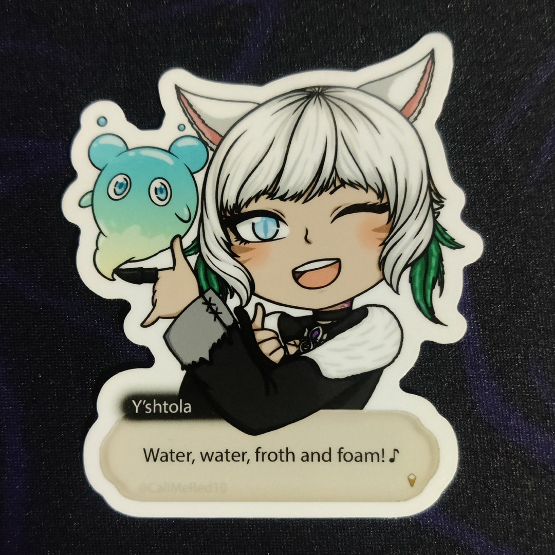 FFXIV Y'shtola Water, Water Froth and Foam! Waterproof Vinyl Sticker - Etsy