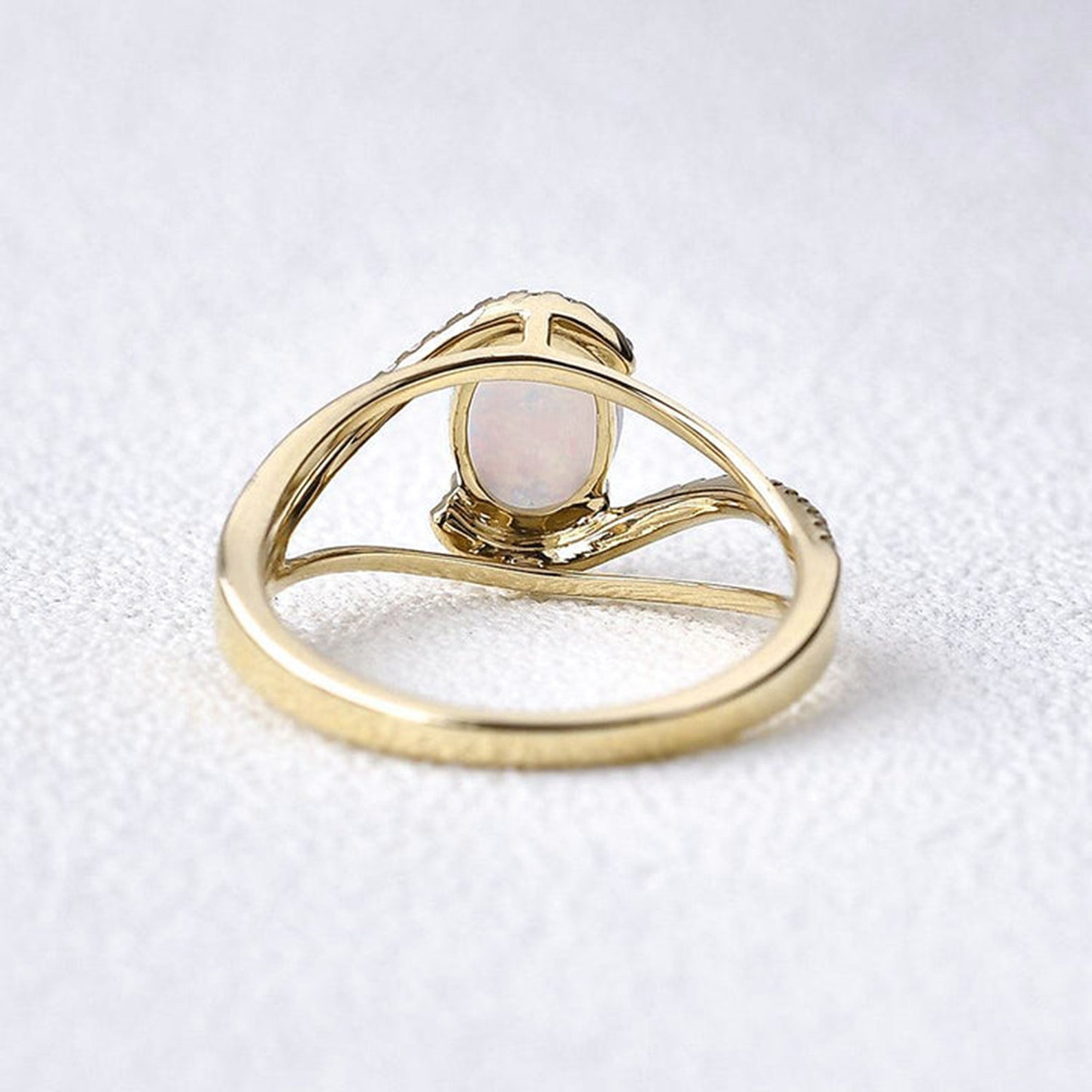 Oval Cut Natural Opal Engagement Ring, Oval Cut Opal Wedding Ring ...