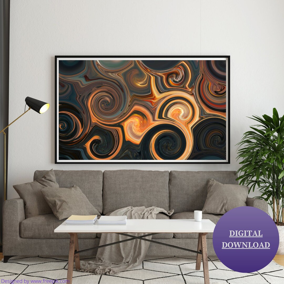 Abstract Printable Poster-spiral Pattern Art, Abstract Art Print,spiral ...