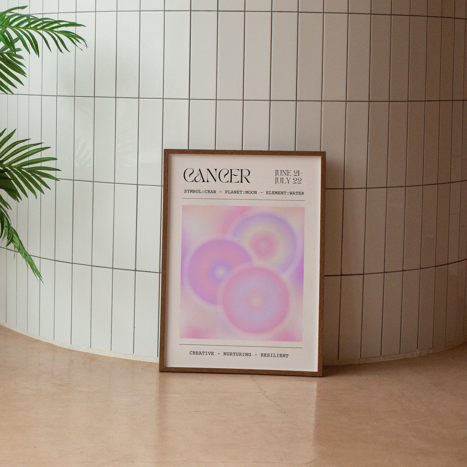 Cancer Zodiac Print Astrology Star Sign Poster Gifts for Her Cancer ...