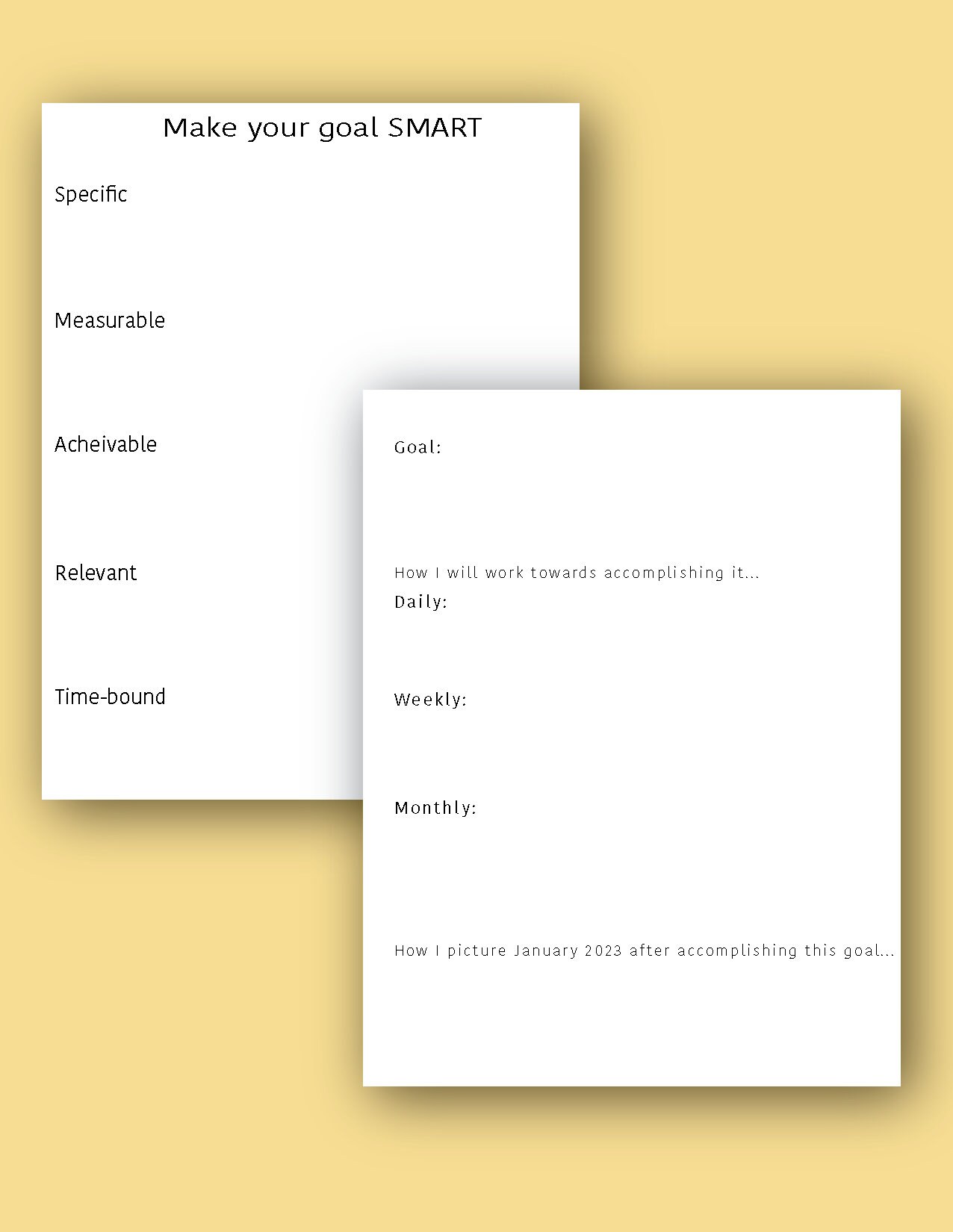 Goals Worksheet for 2022, Goal Setting, Goal Tracking and S.M.A.R.T ...