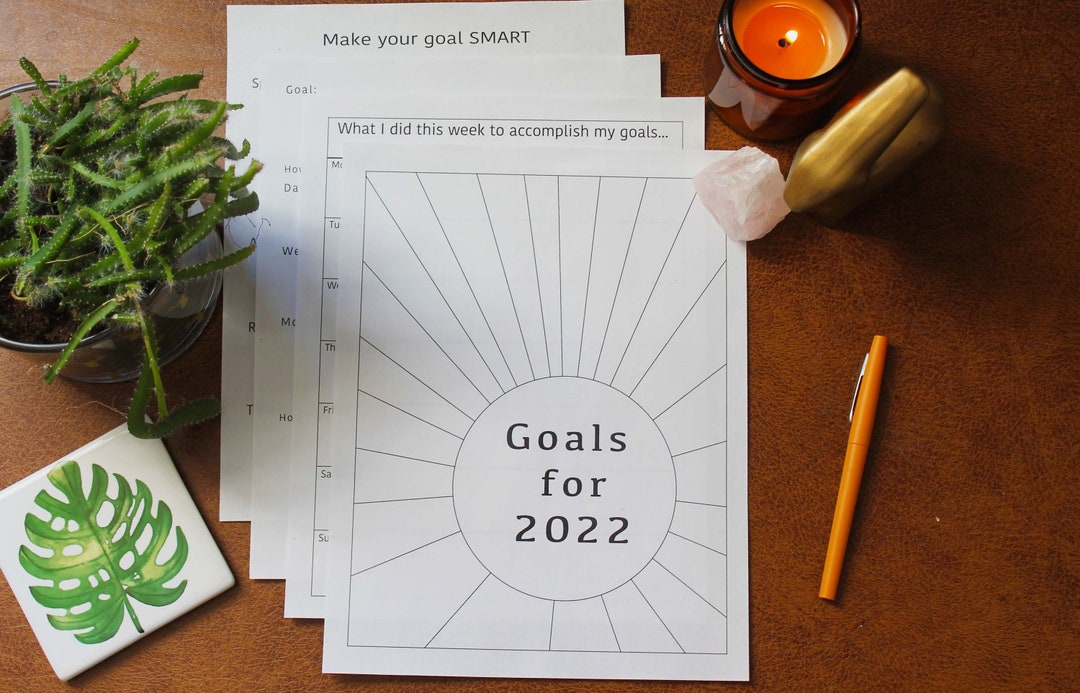 Goals Worksheet for 2022, Goal Setting, Goal Tracking and S.M.A.R.T ...