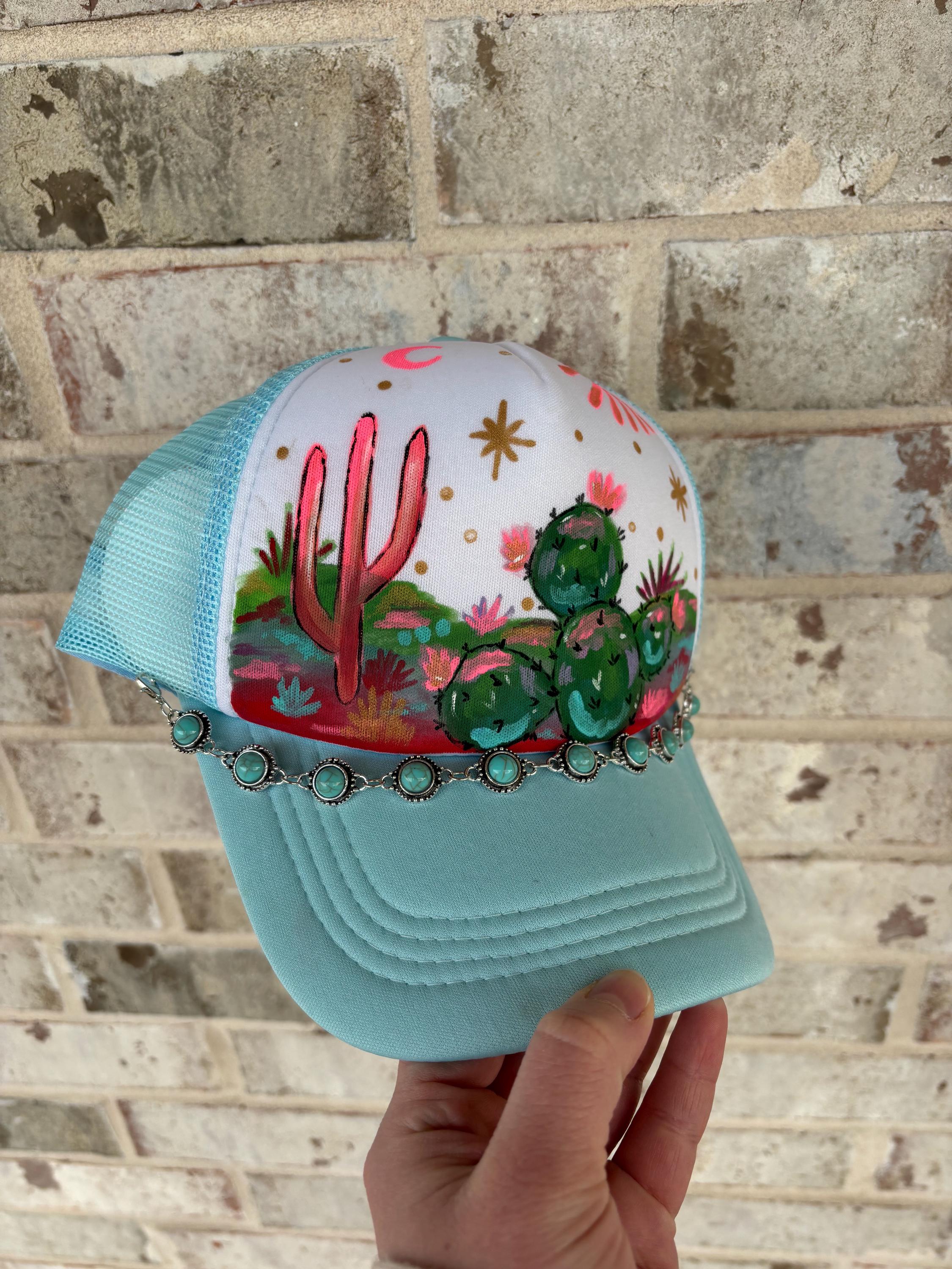 Hand Painted Trucker Hat - Etsy