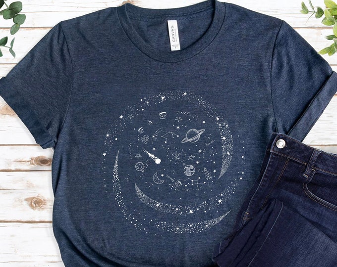 Space Shirt, Cosmos Shirt, Celestial Shirt, Constellation Tshirt ...