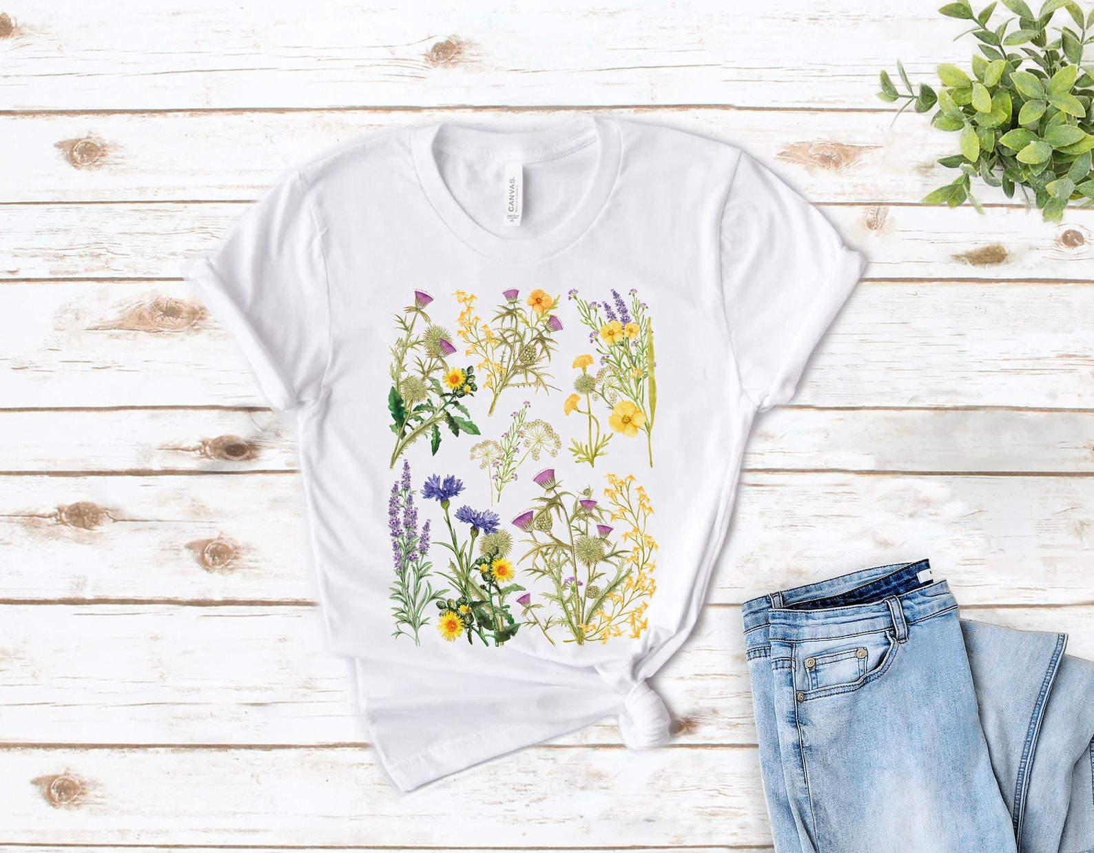 Floral Collection Wildflower Edition Wildflower T-shirt, Botanical ...